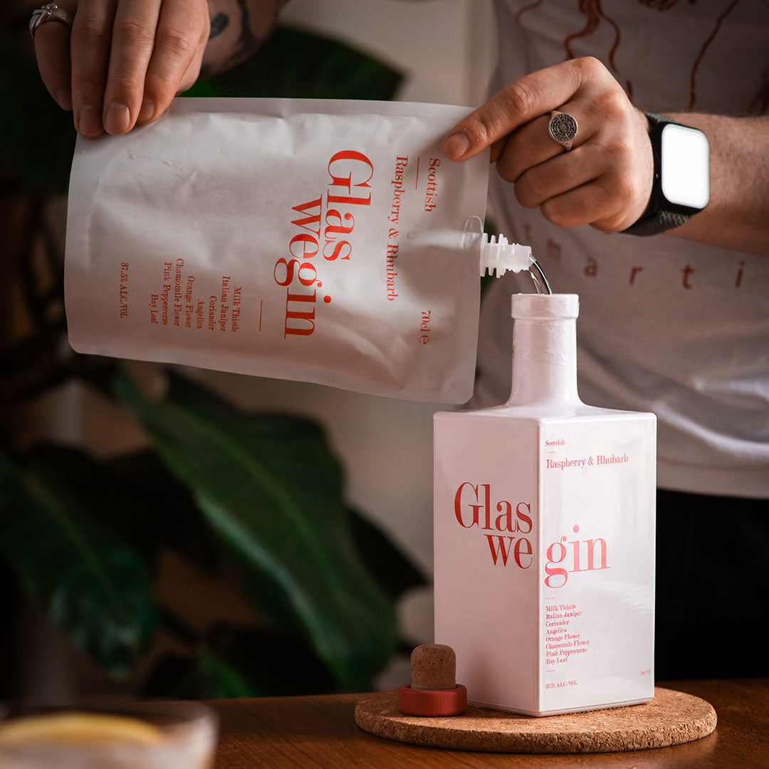 Glaswegin Raspberry and Rhubarb Gin Refill Pouch 70cl – Courageous Spirits